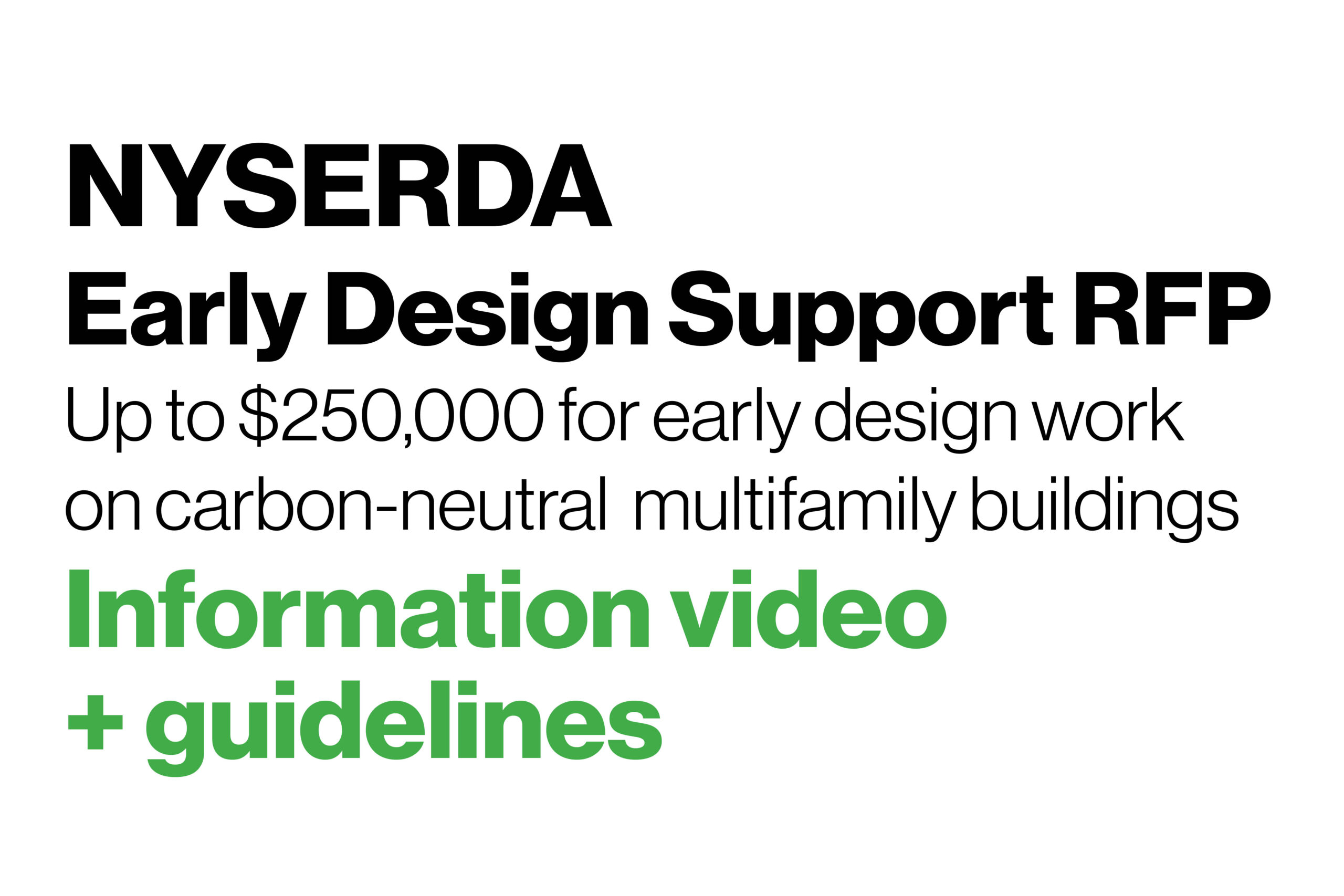 NYSERDA Early Design Support RFP - The Architectural League of New York