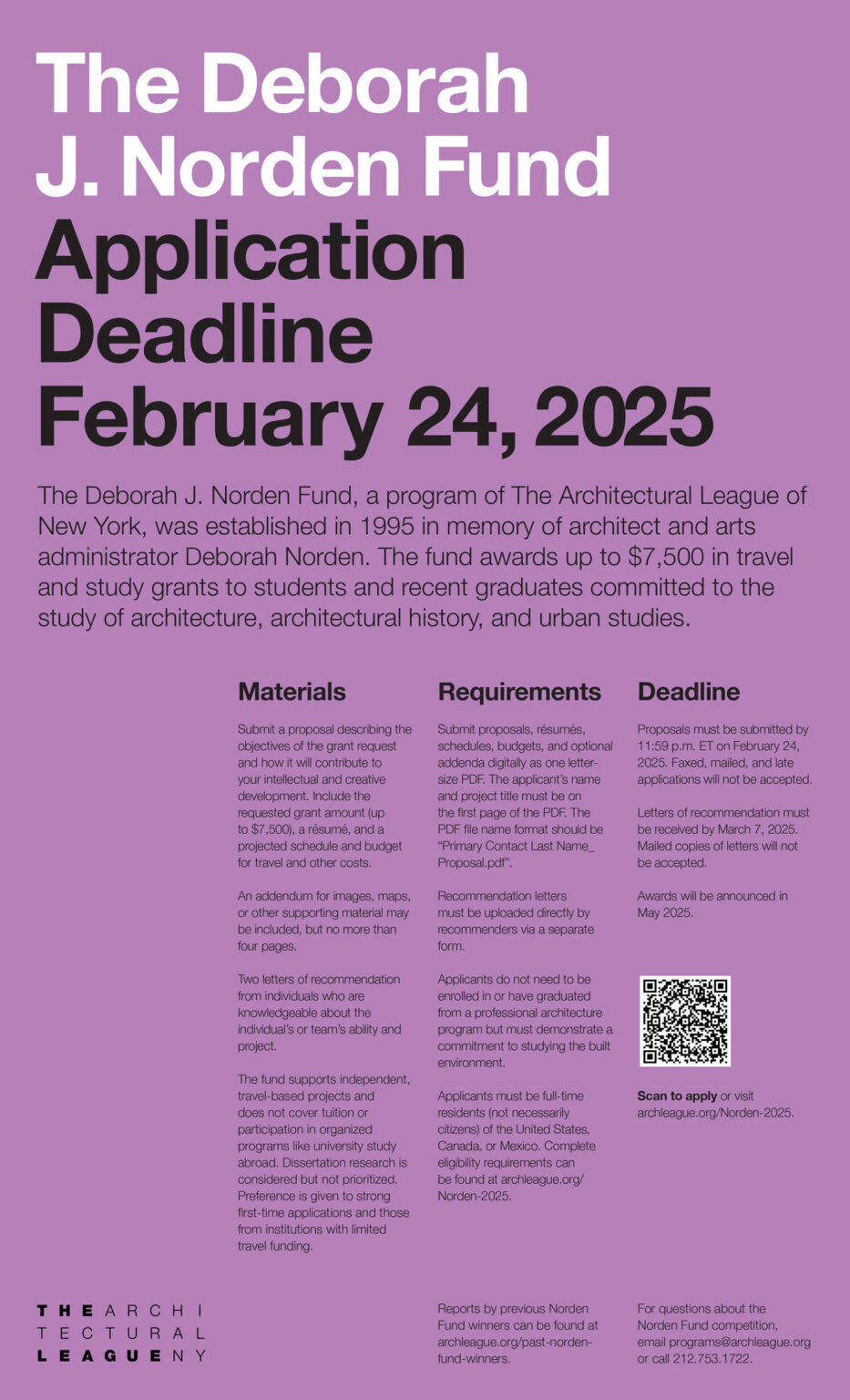 Call for Proposals: The 2025 Deborah J. Norden Fund - The Architectural ...